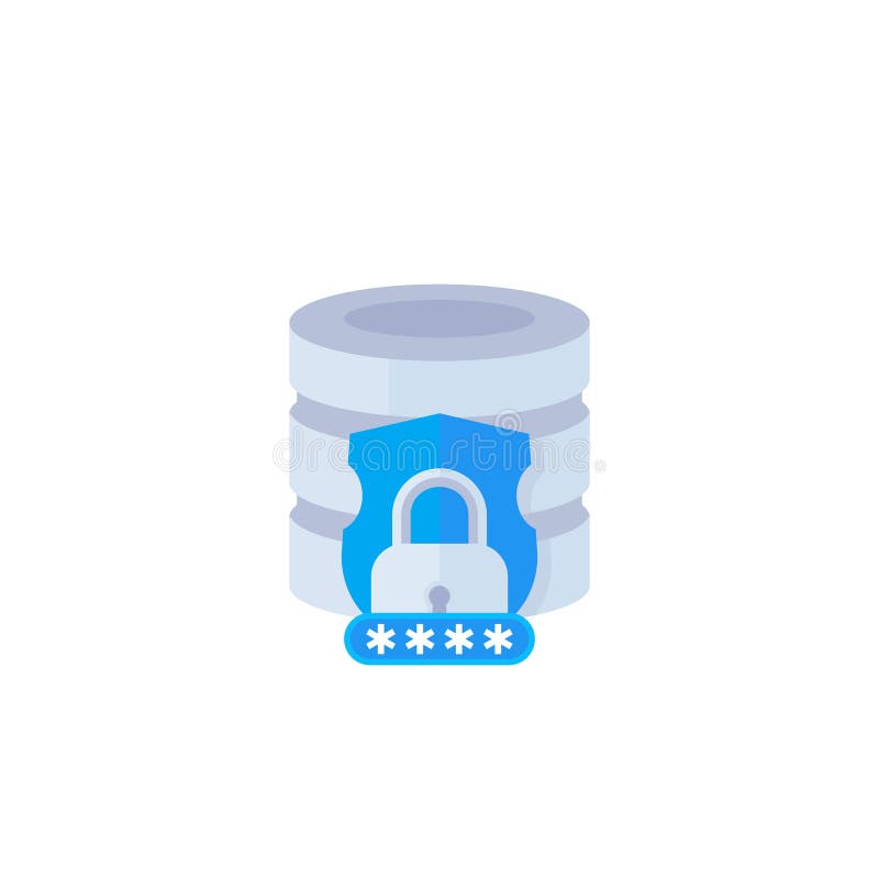 Database Security Vector Illustration Stock Vector - Illustration of ...