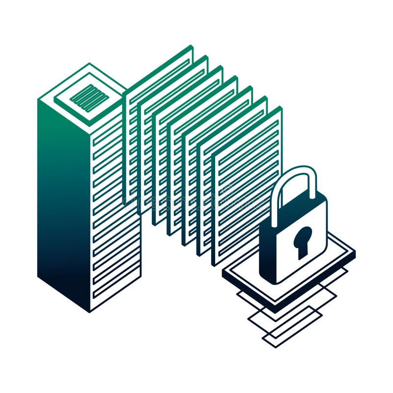 Database Server Center Security Data Network Stock Illustration Illustration Of Computing