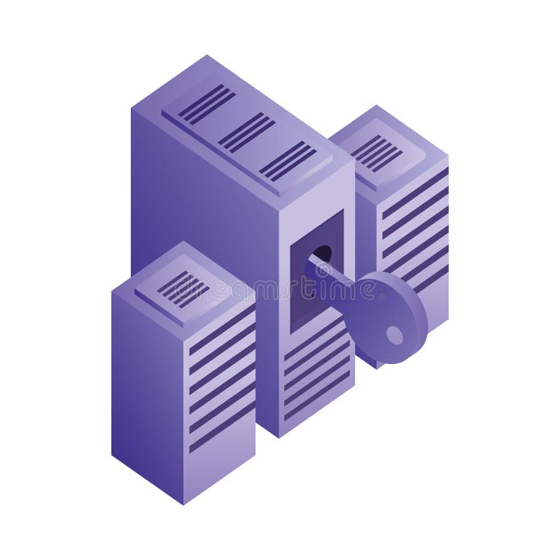 Database Server Center Security Protection Networking Stock Illustration Illustration Of