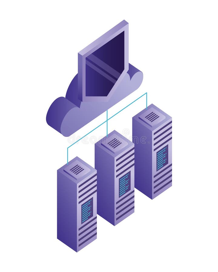 Database Server Cloud Computing Storage Protection Connection Stock