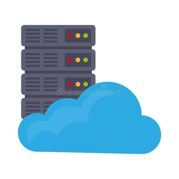 Database server and cloud stock vector. Illustration of database ...