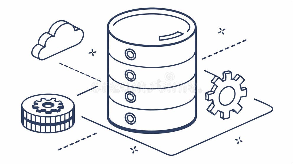 Database Server Data Storage It Infrastructure And Network System