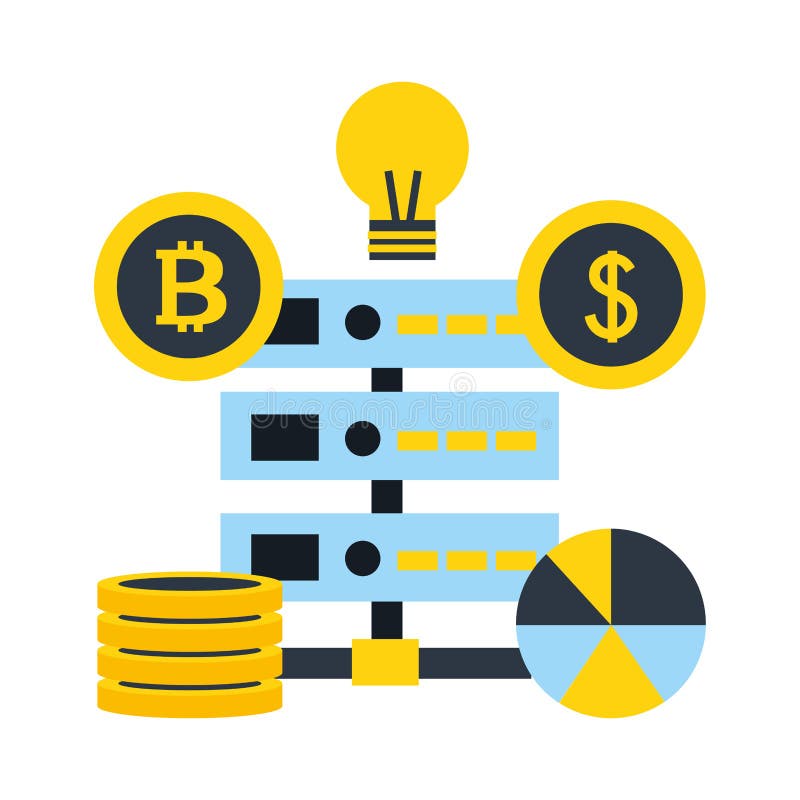 Business Database Server Document Statistic Stock Vector - Illustration ...