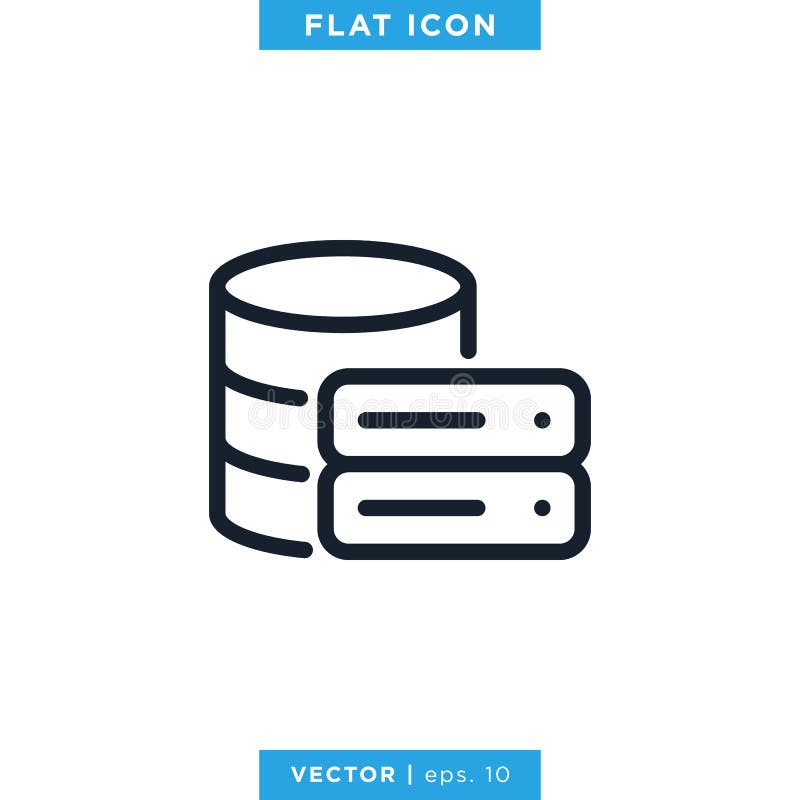 Database Server Icon Vector Design Template Stock Vector Illustration