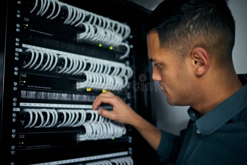 Programmer Or Engineer Working With Cgi Graphic Of Data Graphs And Charts Portrait Face Of An