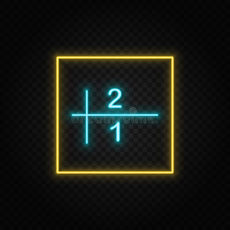 Database, Server, Sort. Blue Neon Vector Icon. Transparent Background ...