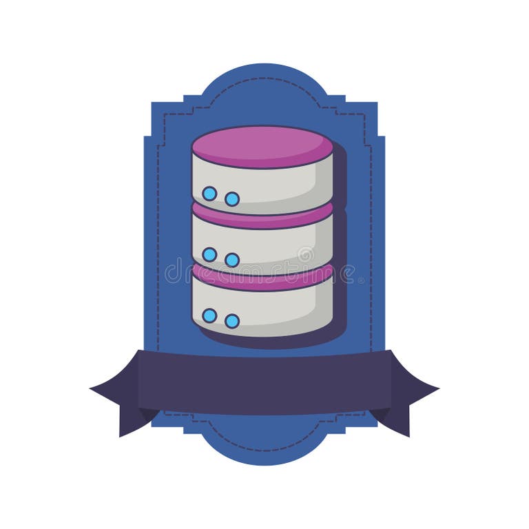 Database Server Storage Center Data Emblem Stock Illustration ...