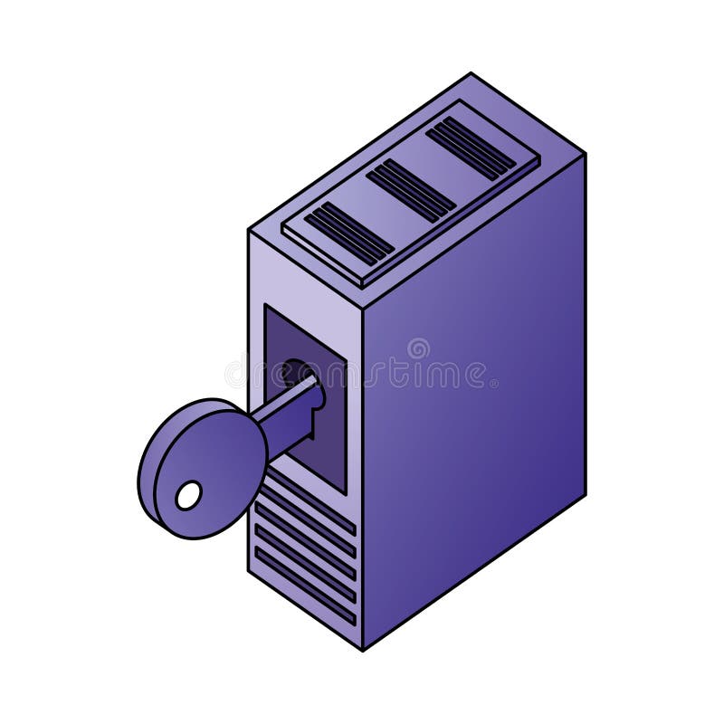 Database Server Storage Data Network Security Stock Illustration