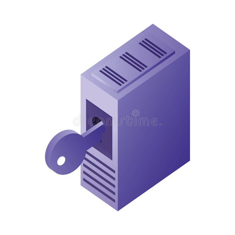 Database Server Cloud Computing Connection Data Security Stock Vector