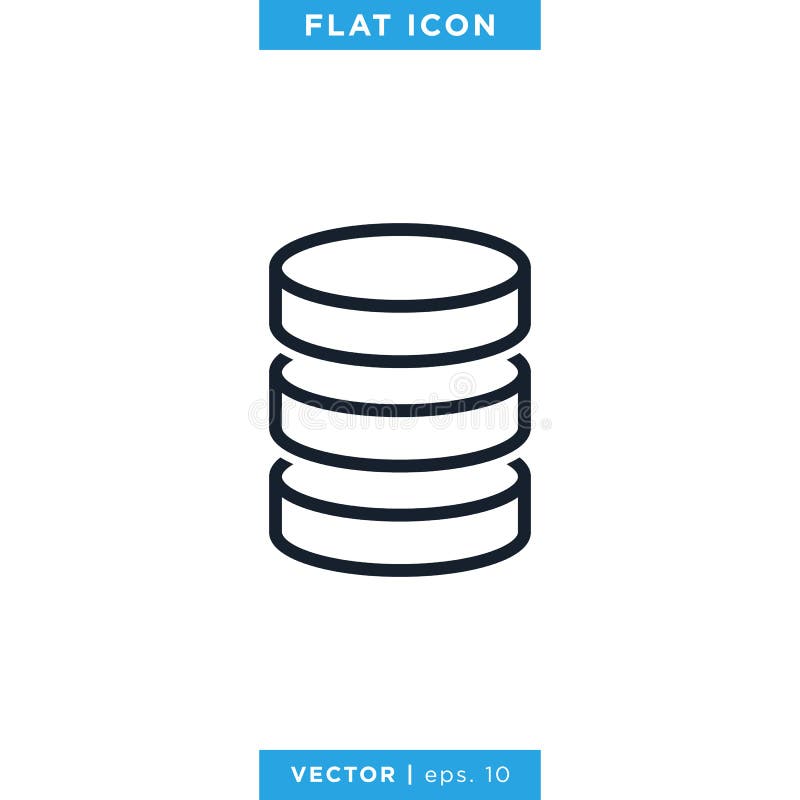 Database Server Storage Icon Vector Logo Design Template. Flat Design ... Database Server Storage Icon Vector Logo Design Template. Flat Design ...