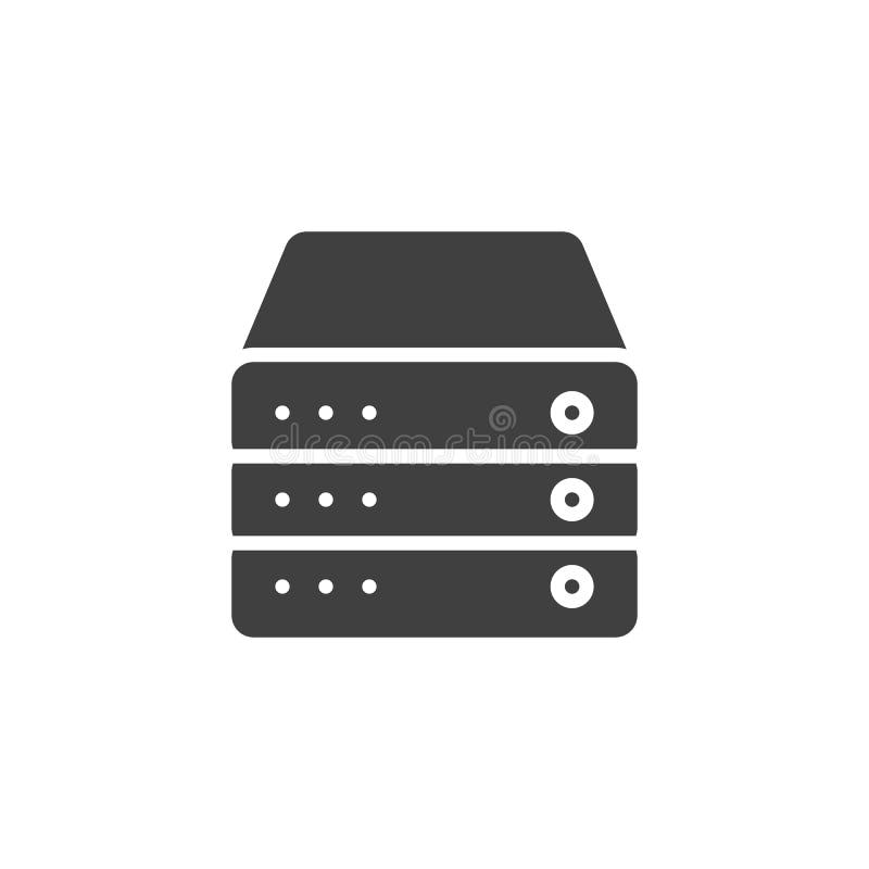 Database Server Filled Outline Icon Stock Vector - Illustration of flat ...