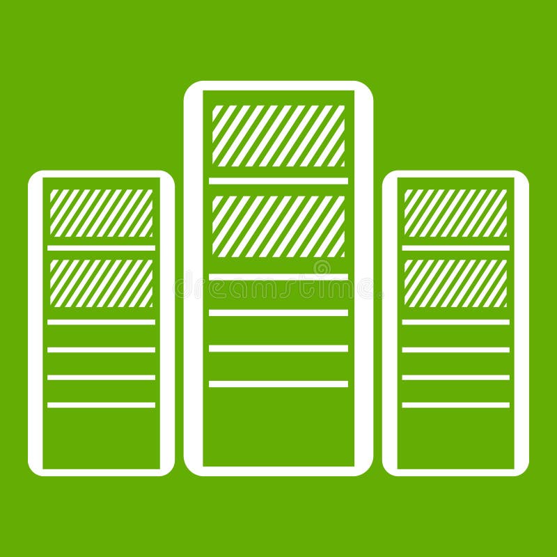 3d Servers-Green #1 stock illustration. Illustration of tech - 480907