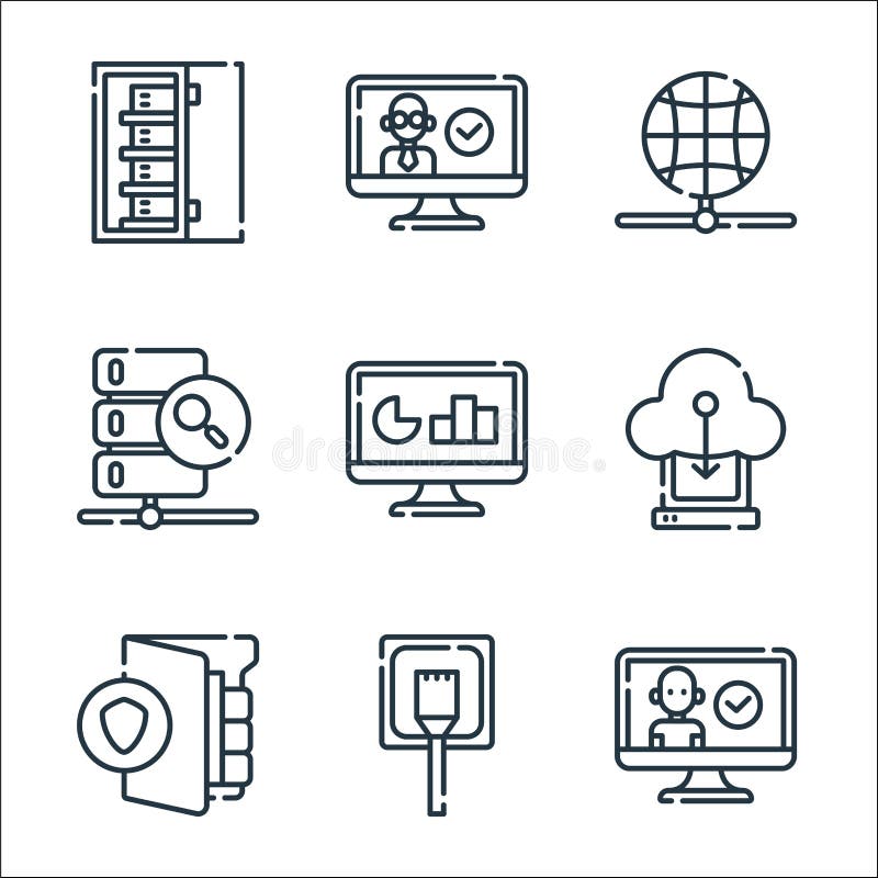 Vector Protected Network Icon for Personal and Commercial Use. Stock Illustration - Illustration ...