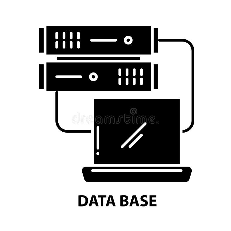 Database Sign Icon, Black Vector Sign with Editable Strokes, Concept ...