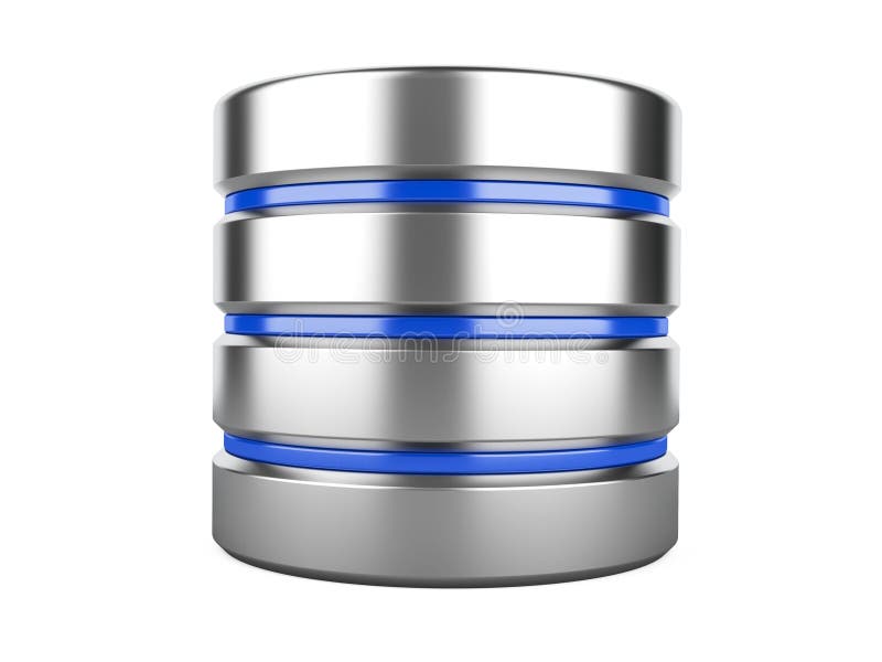 Hard Disk and Database Icon Stock Illustration - Illustration of ...