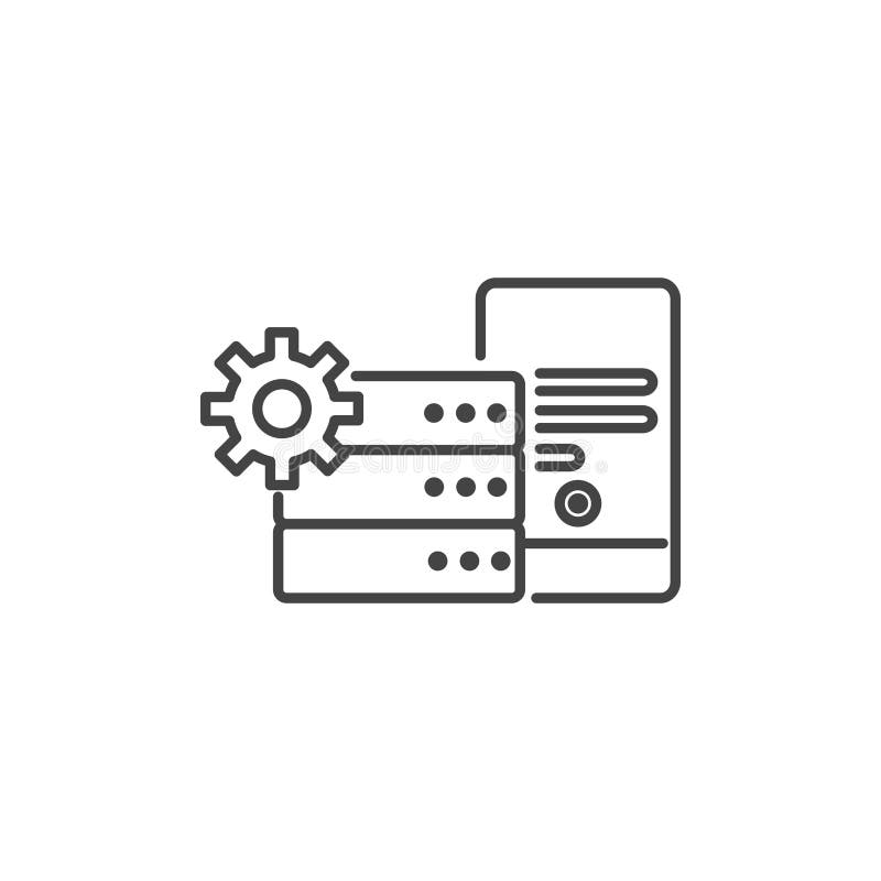 Database Gear on a White Background Stock Illustration - Illustration ...