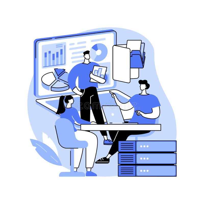 Database Software Isolated Cartoon Vector Illustrations. Stock Vector ...