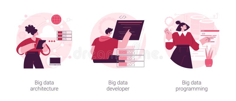 Database Storage Abstract Concept Vector Illustrations Stock Vector