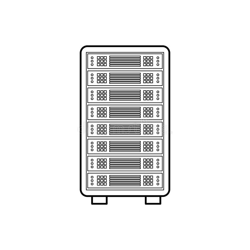 Database storage computer stock illustration. Illustration of devices ...