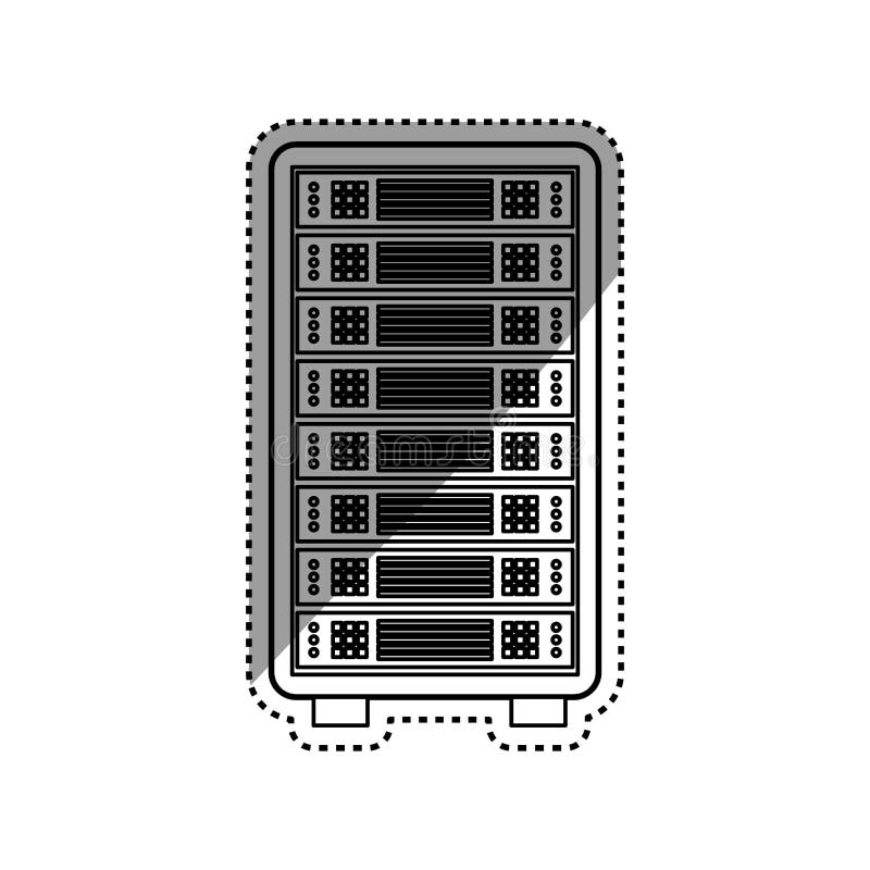 Database storage computer stock illustration. Illustration of ...
