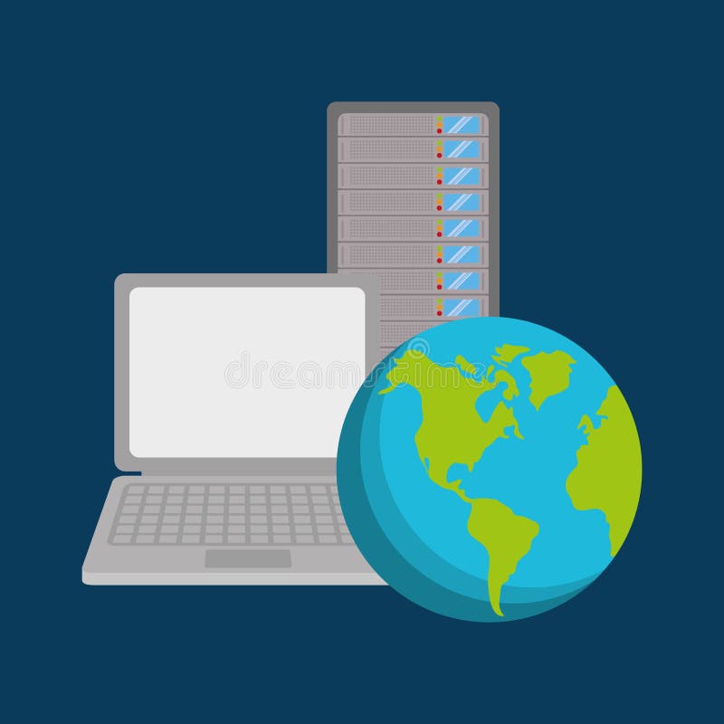 Database storage computer stock illustration. Illustration of modern ...