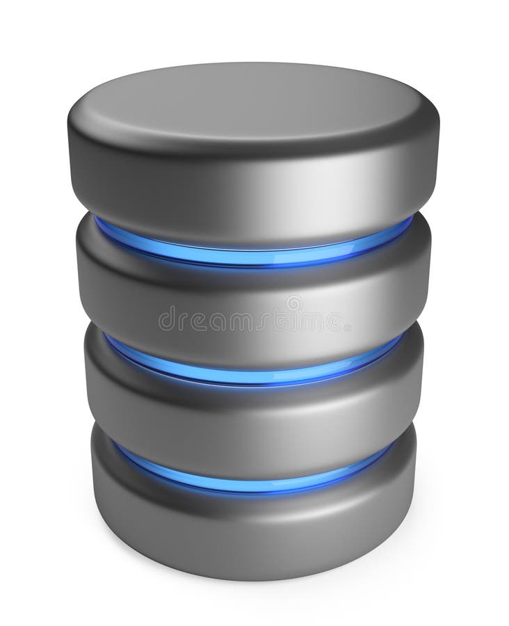 Database Storage Concept 3d Icon Isolated Stock Illustration Image