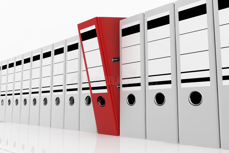 Database storage concept. stock illustration. Illustration of folders ...