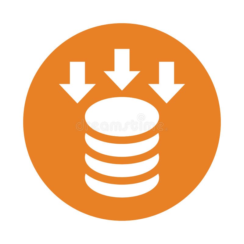 Database, Storage, Data Storage Icon. Orange Color Vector EPS Stock ...