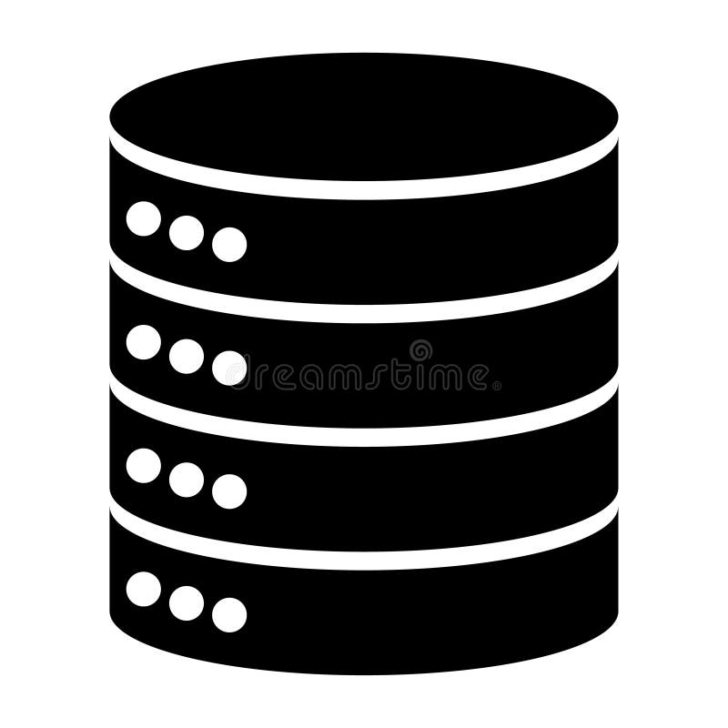 Database Storage Icon, Internet Network Server Cloud Data Symbol ...