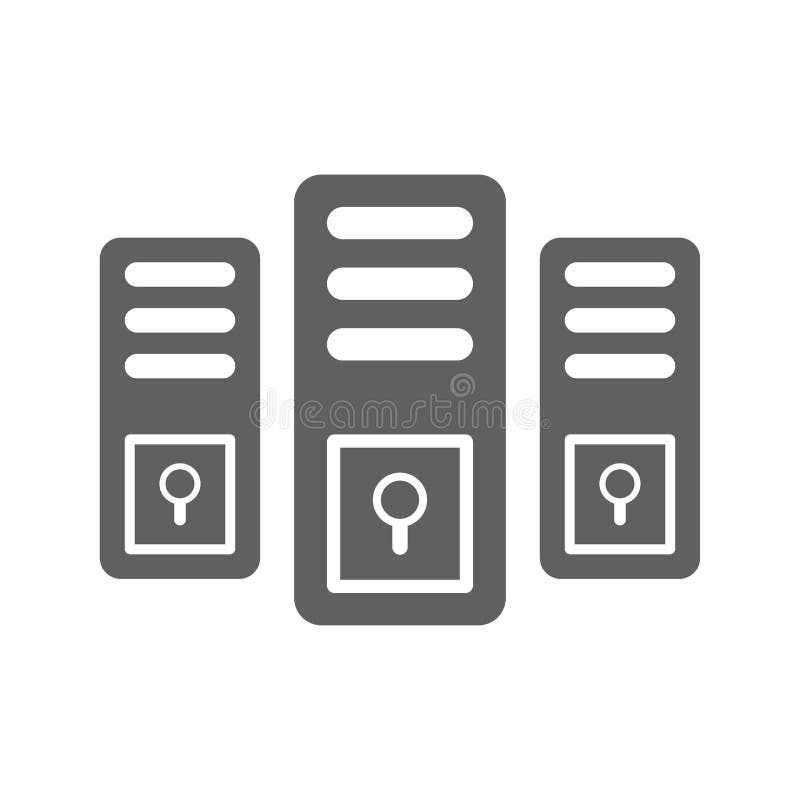 Database, Storage, Server Icon. Gray Vector Graphics Stock Illustration ...