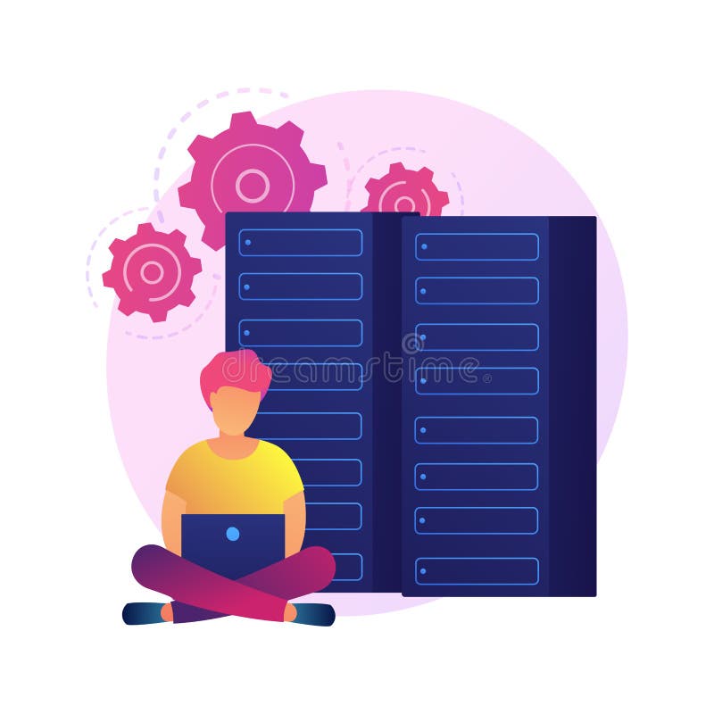 Database Storage Vector Concept Metaphor Stock Vector - Illustration of ...