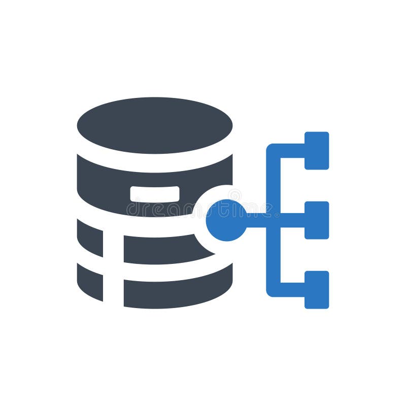 Database Structure Data Cubes Network Connections Stock Illustration ...