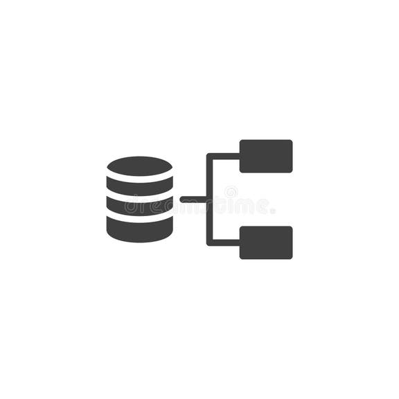 Database Structure Solid Vector Icon Stock Vector - Illustration of ...