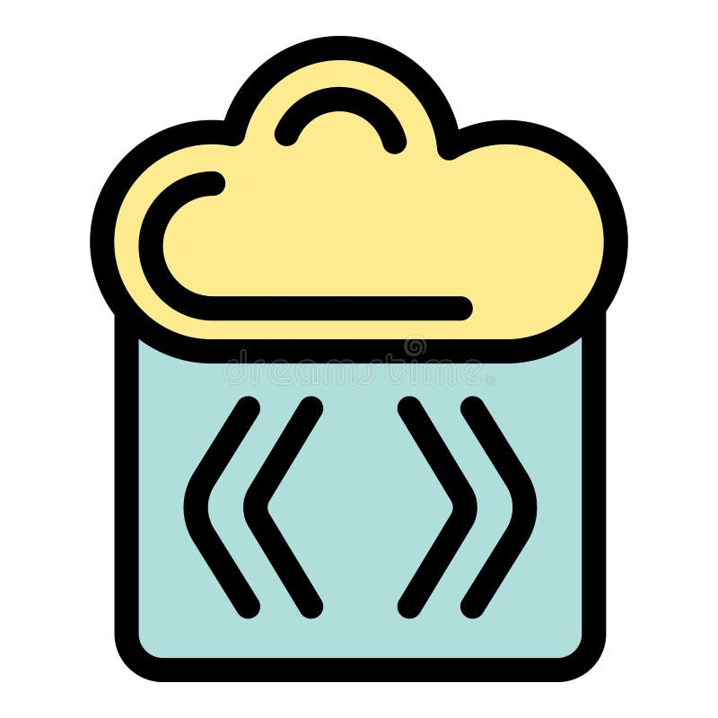 Database Cloud Computing Data Storage Icon With Arrows Symbol Stock