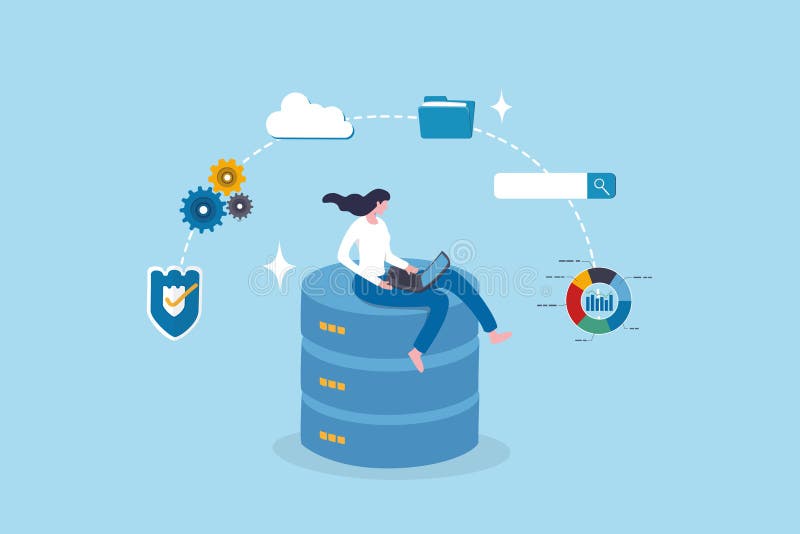 Cloud Computing Concept Remote Server Data Center That Can Access