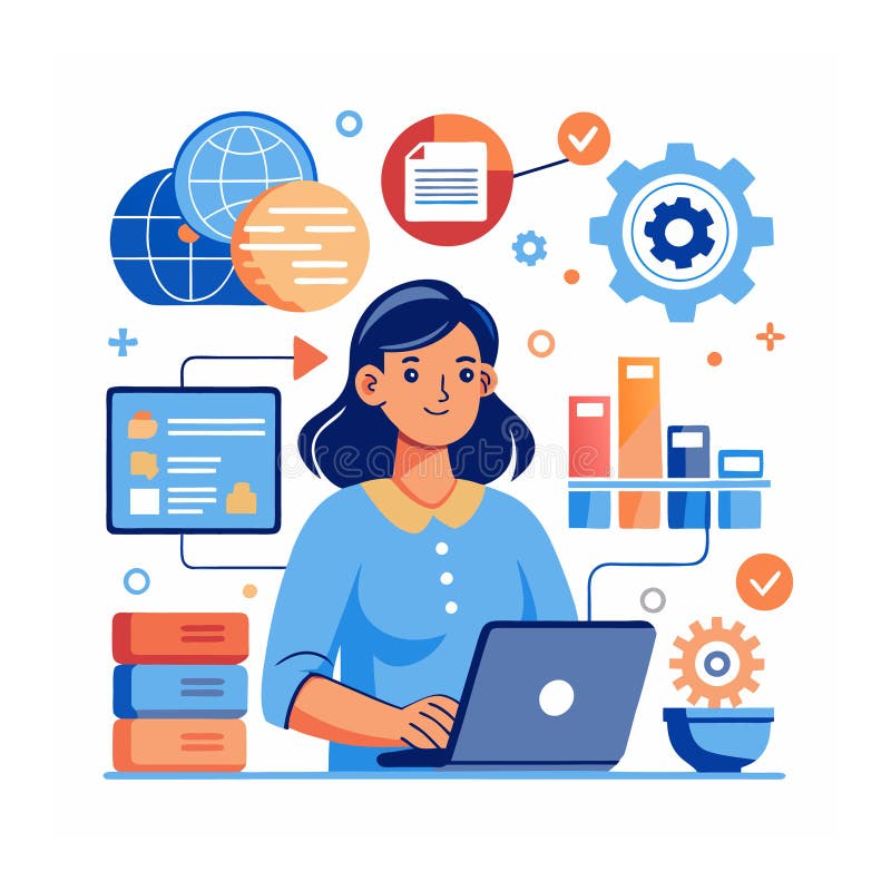 Database Woman Stock Illustrations – 5,184 Database Woman Stock ...