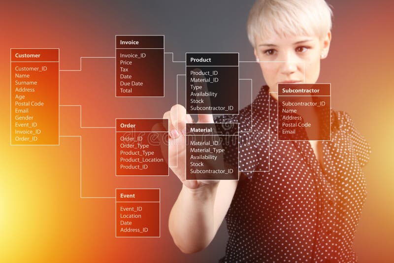 Database Table - Technical Concept Stock Image - Image of information ...