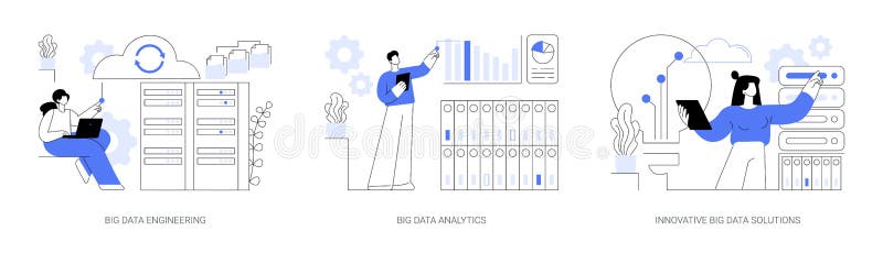 Database Technology Abstract Concept Vector Illustrations. Stock Vector ...