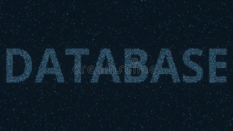 Database Text Consisting Of Many Symbols On Computer Monitor 3d Rendering Stock Illustration