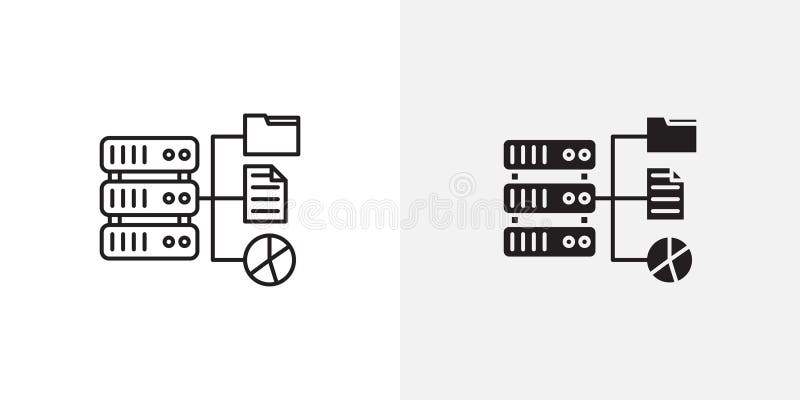 Database vecor icon set stock vector. Illustration of modern - 340375777