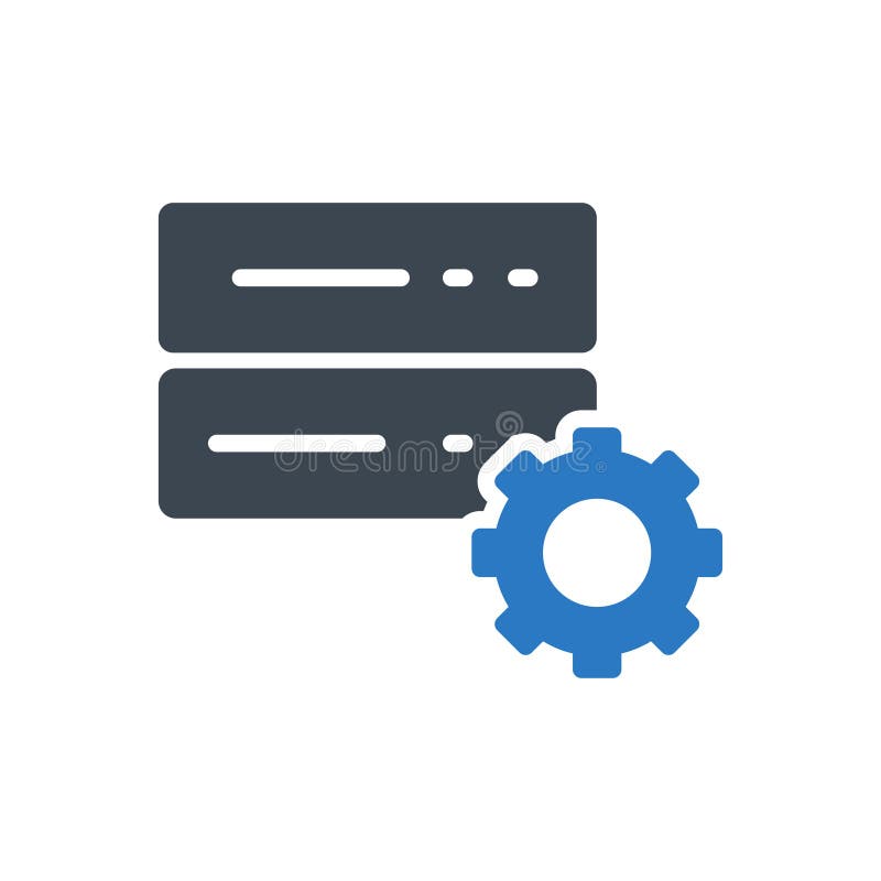 Database Vector Glyph Colour Icon Stock Vector - Illustration of ...