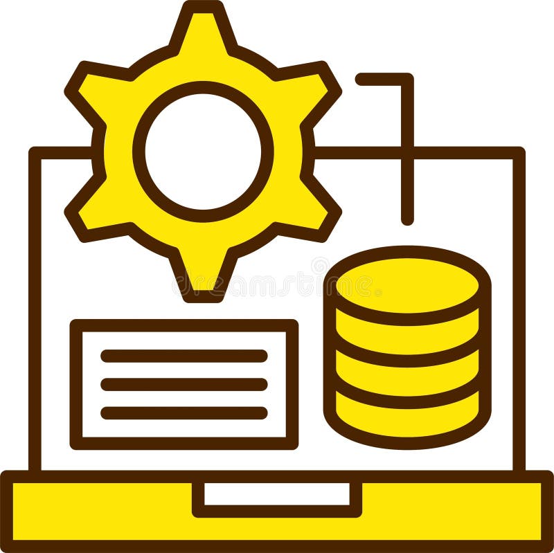 Database Vector Icon Design Symbol Stock Vector - Illustration of tools ...