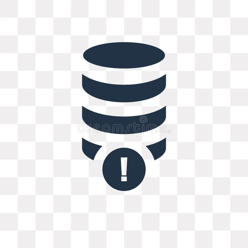 Database Vector Icon Isolated on Transparent Background, Database ...