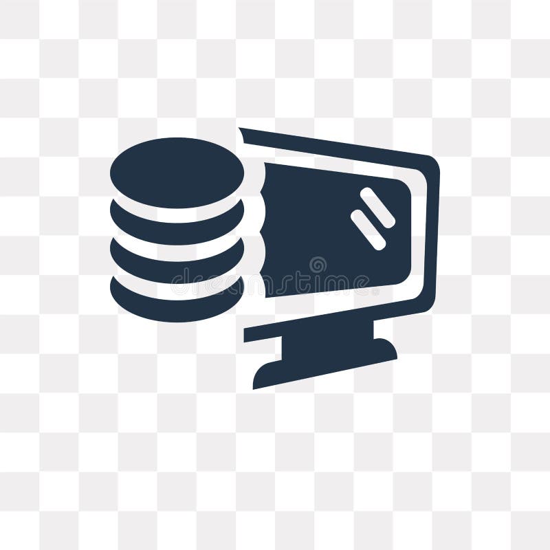 Database Vector Icon Isolated On Transparent Background, Database ...
