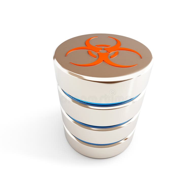 Database virus stock illustration. Illustration of hazard - 49330916