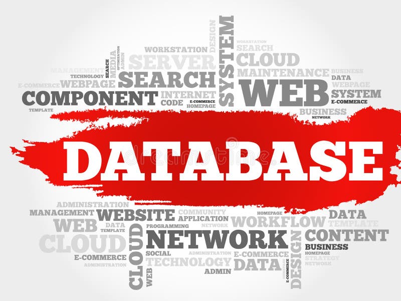 Database word cloud stock photo. Image of software, system - 37028548
