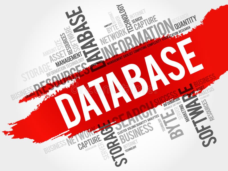 Database Word Cloud on Blackboard Stock Photo - Image of chalk ...