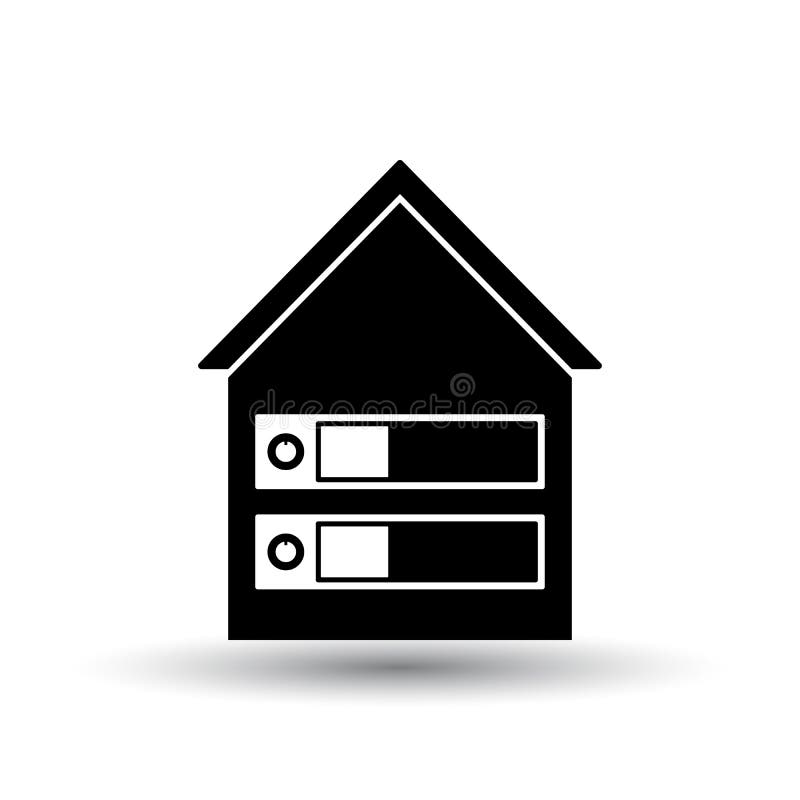 Datacenter Icon stock vector. Illustration of house - 145641937
