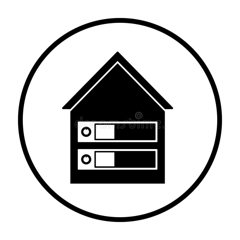 Datacenter Icon stock vector. Illustration of rack, thin - 145920515