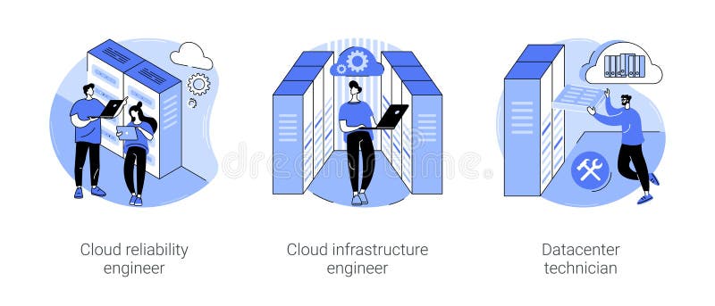 Datacenter Isolated Cartoon Vector Illustrations Se Stock Vector ...